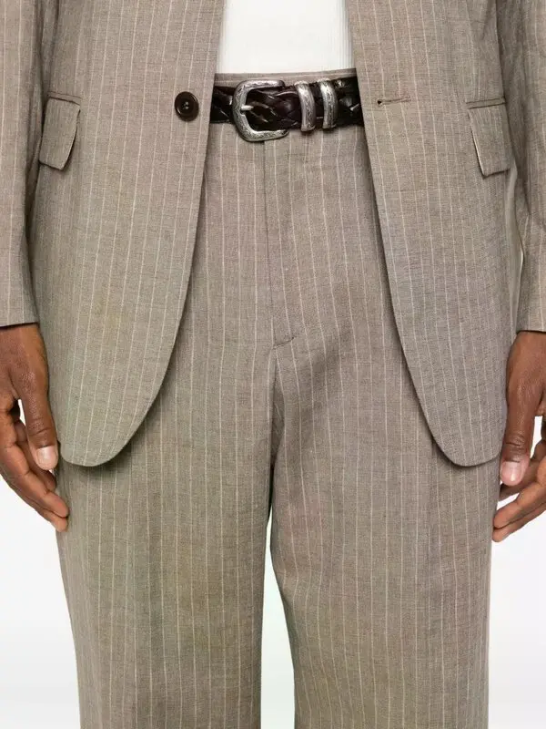 SUNFLOWER Pinstripe Pleated Trousers