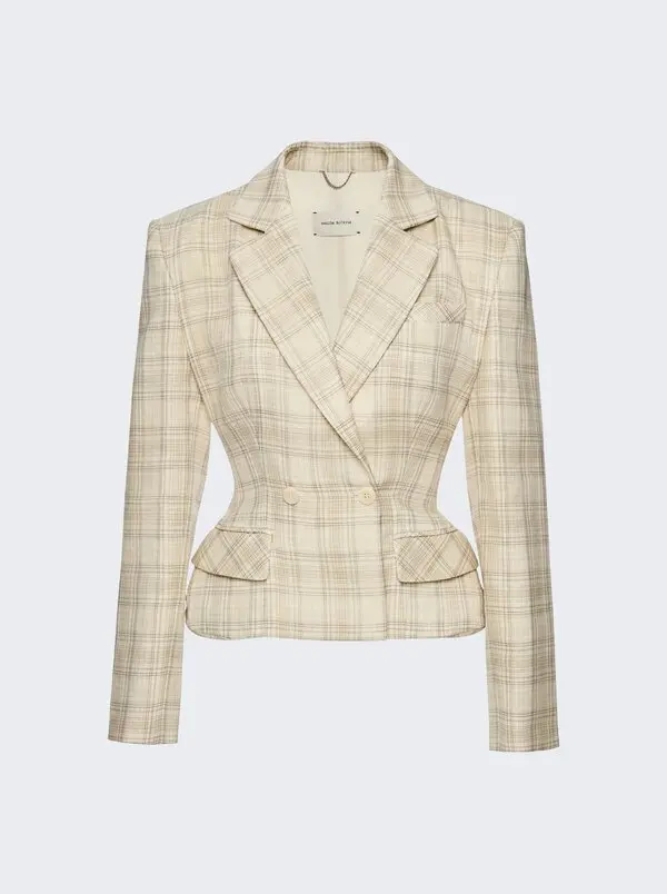 Magda Butrym Tailored Peplum Blazer - Cream