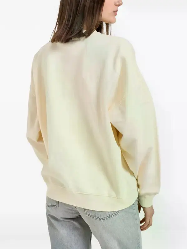ANINE BING Logo-print Crewneck Sweatshirt - Neutrals