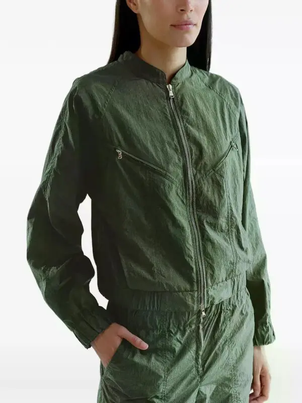 MINIMUM Sofiya Crinkled Zip-up Bomber Jacket