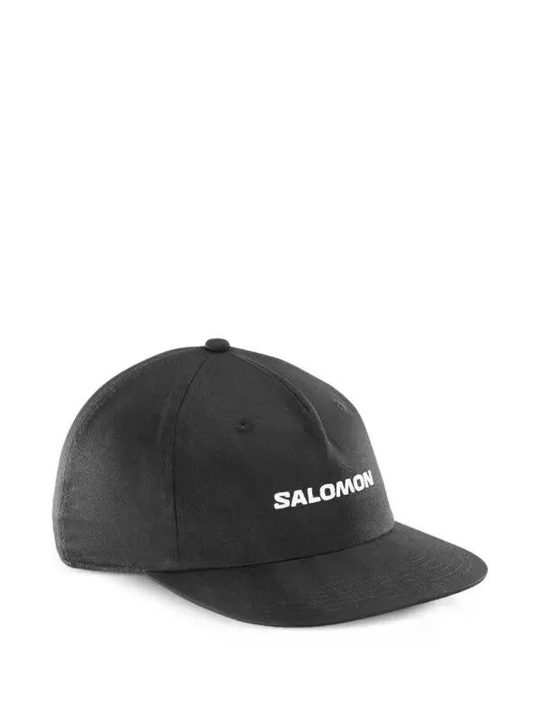 SALOMON Logo-print Flat-peak Baseball Cap - Black