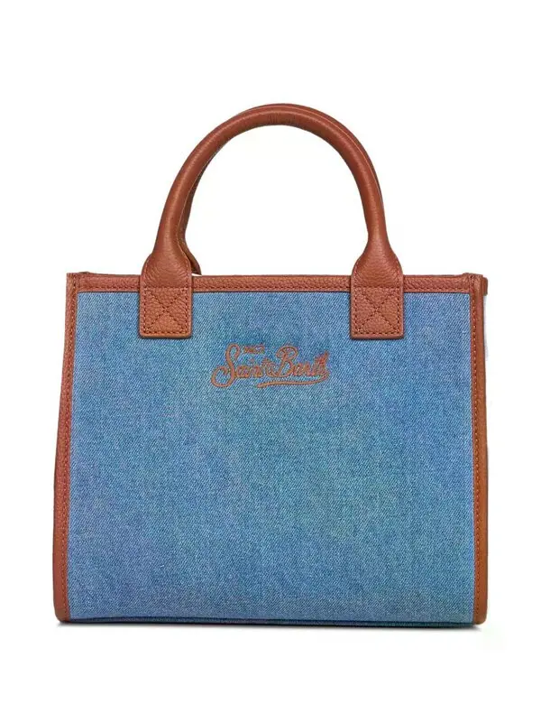MC2 SAINT BARTH Logo-embroidered Denim Shoulder Bag