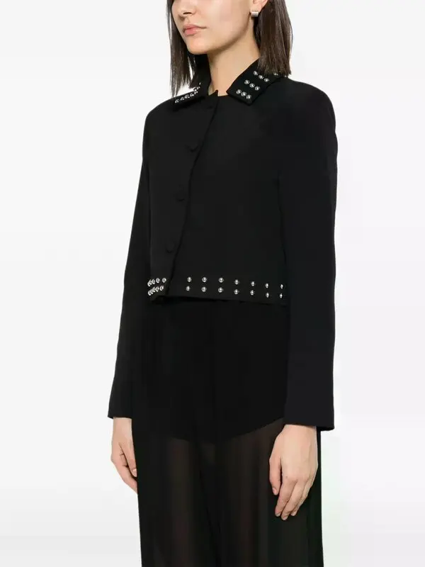 Liu Jo Embellished Cropped Jacket - Black