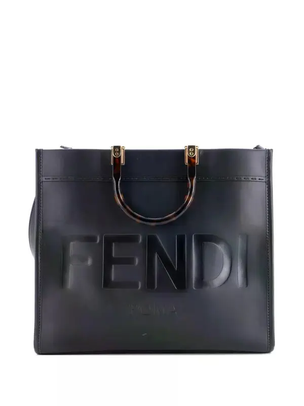 Fendi Sunshine Shopper Medium Tote Bag - Black