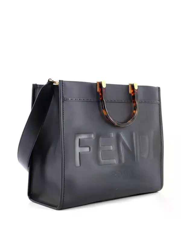 Fendi Sunshine Shopper Medium Tote Bag - Black