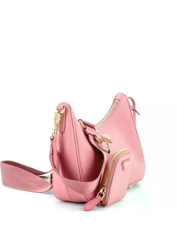 Prada Re-edition 2005 Saffiano Leather Shoulder Bag - Pink