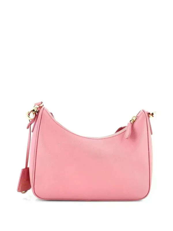 Prada Re-edition 2005 Saffiano Leather Shoulder Bag - Pink
