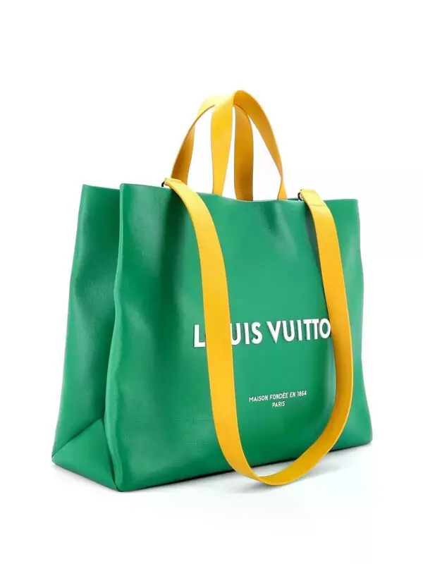 LOUIS VUITTON Shopper Leather Mm Tote Bag - Green