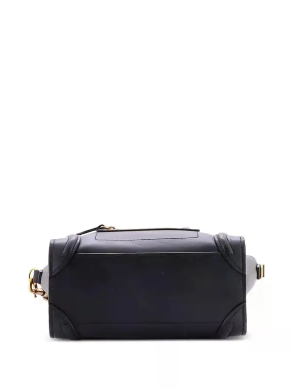 Celine Luggage Bag Smooth Leather Nano Crossbody Bag - Black