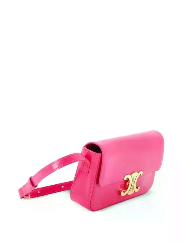 Celine Triomphe East-west Smooth Calfskin Shoulder Bag - Pink