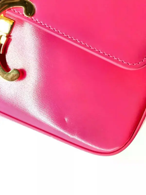 Celine Triomphe East-west Smooth Calfskin Shoulder Bag - Pink