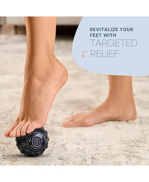 LIFEPRO 4-speed Vibrating Peanut Massage Ball | Lacrosse Ball & Foam Roller For Recovery & Therapy - Black
