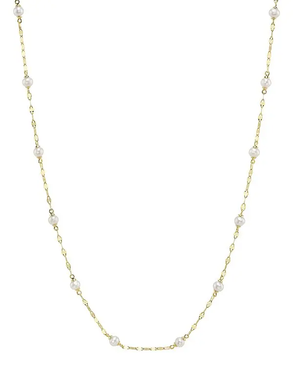 MOON & MEADOW 14k Yellow Cultured Pearl Chain Necklace - Gold