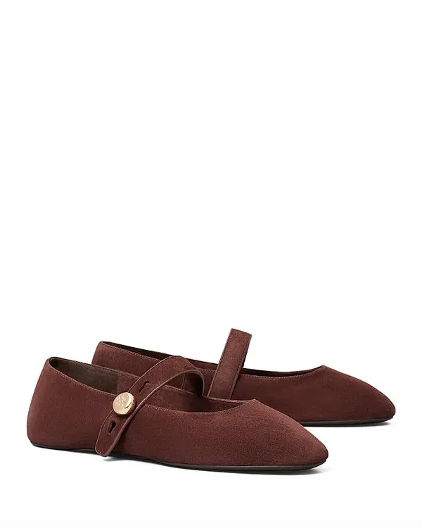 Tory Burch Romy Mary Jane Flats - Warm Brownie