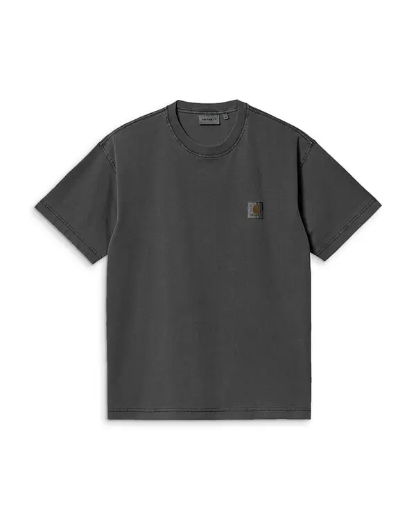 Carhartt Work In Progress Nelson Logo T-shirt - Black (garment Dyed)
