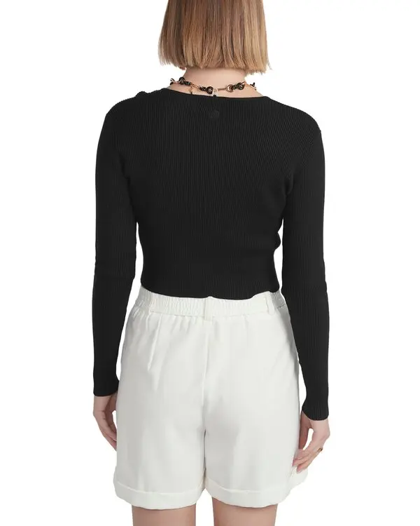 POINT Fitted Cardigan - Black