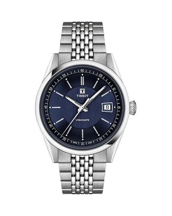 TISSOT Visodate 39mm Watch - Stainless Steel/blue