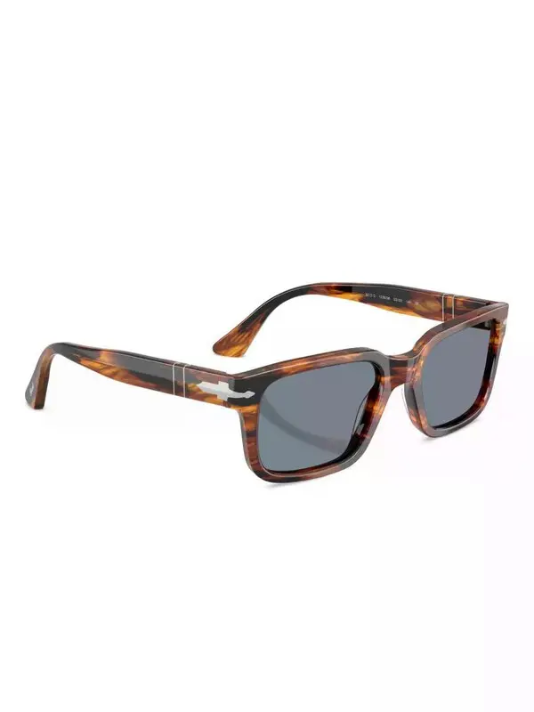 Persol Striped Square Frame Sunglasses
