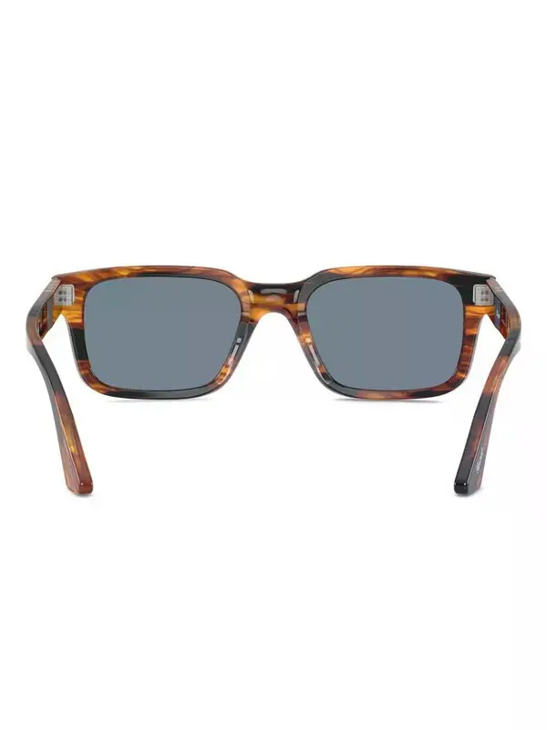Persol Striped Square Frame Sunglasses
