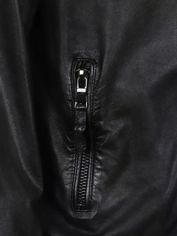 SWORD 6644 Leather Bomber Jacket