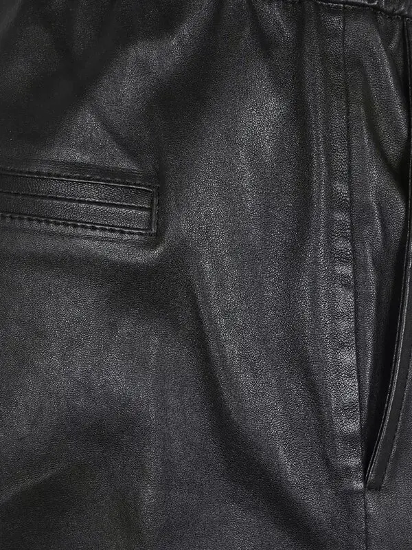 ENES Elasticated-waist Leather Trousers