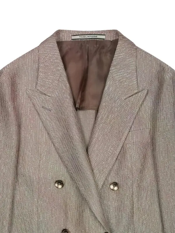 Tagliatore Double-breasted Textured Blazer