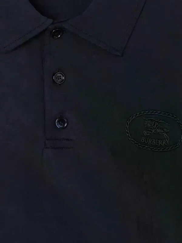 Burberry Cotton Polo Shirt - Blue