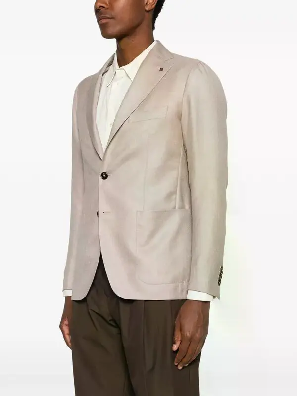 Tagliatore Single-breasted Patch-pocket Blazer - Neutrals