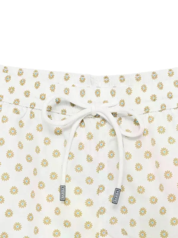 BARBA NAPOLI Floral Print Swim Shorts - Neutrals