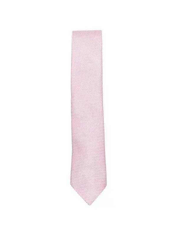 Zegna Micro-patterned Tie - Pink