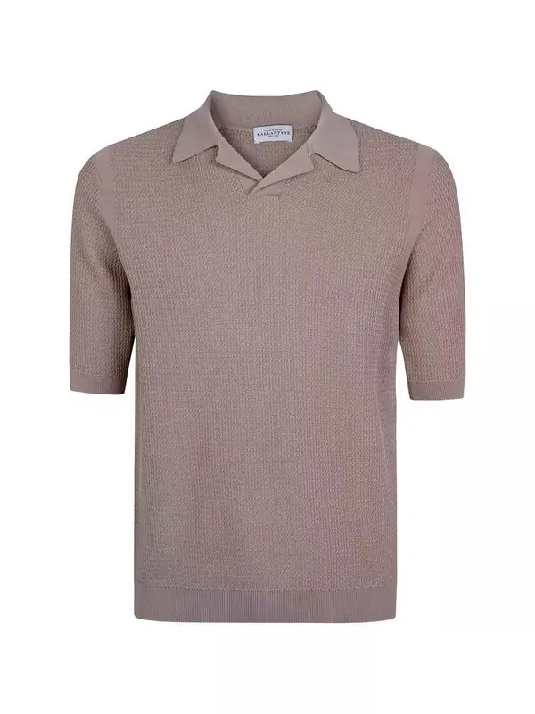 BALLANTYNE Waffle-knit Collared T-shirt