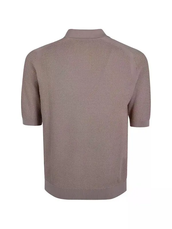 BALLANTYNE Waffle-knit Collared T-shirt