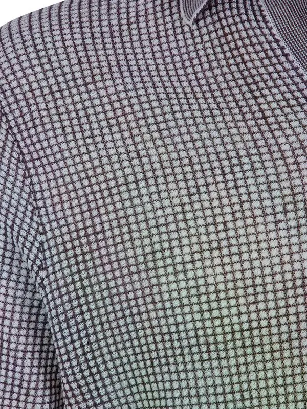 BALLANTYNE Micro-check Collared T-shirt