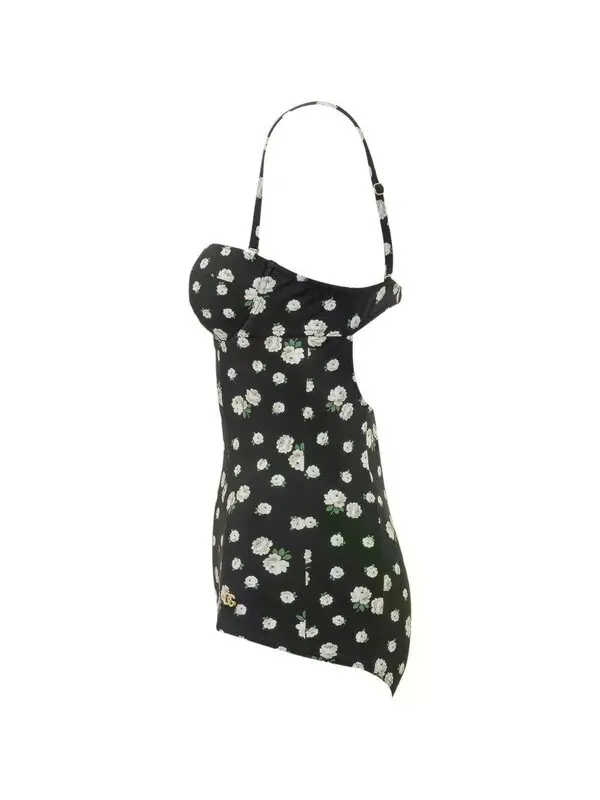 Dolce & Gabbana Floral-print Swimsuit With Dg Logo