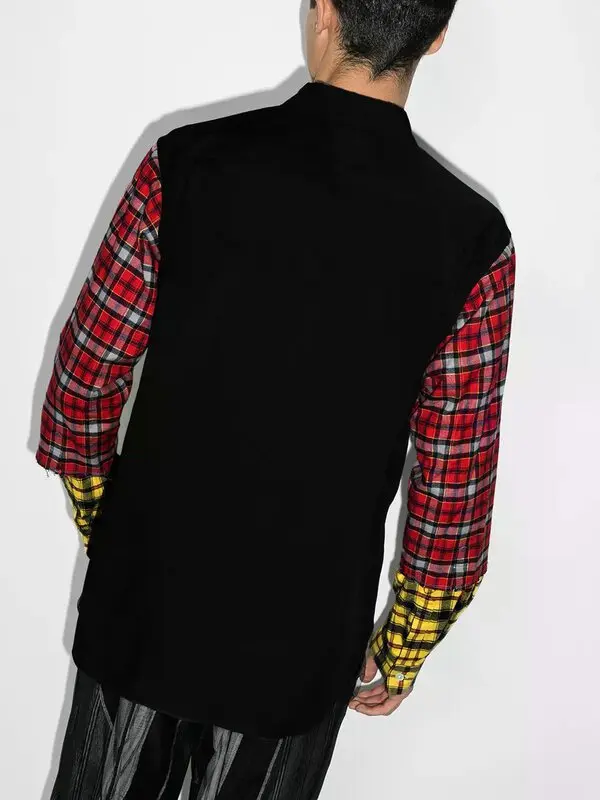 Comme Des Garçons Tartan-sleeve Buttoned Shirt
