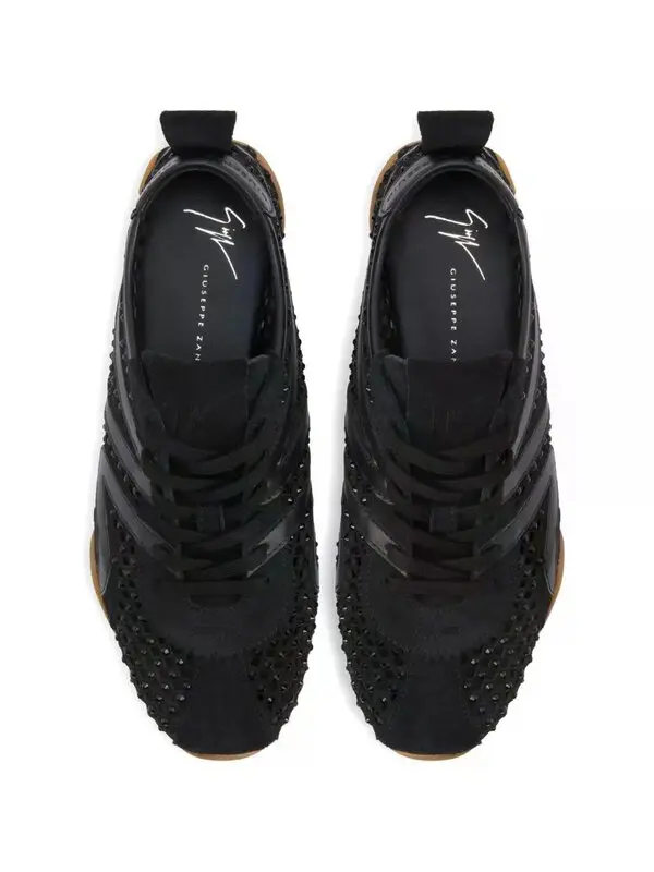 GIUSEPPE ZANOTTI Perforated Rhinestone Sneakers