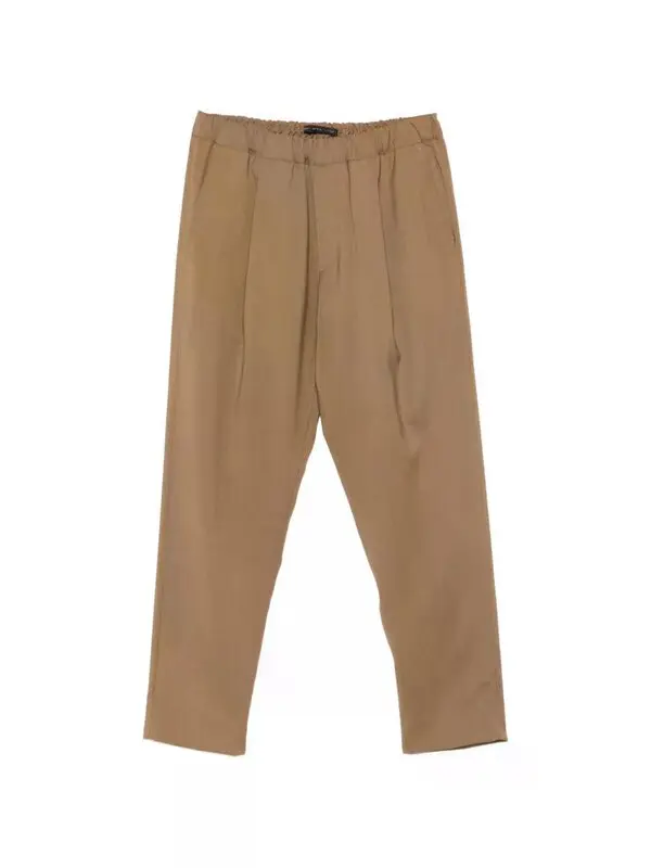 LOW BRAND Pleated Elasticated-waistband Trousers