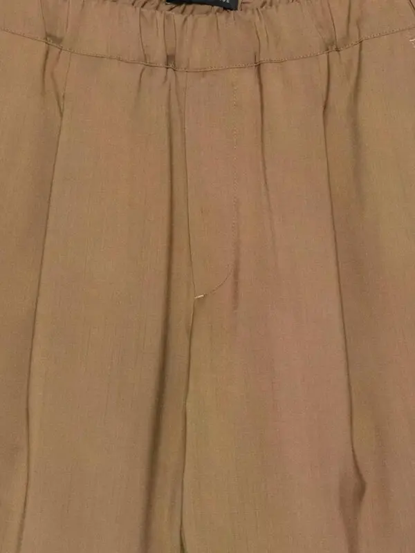LOW BRAND Pleated Elasticated-waistband Trousers