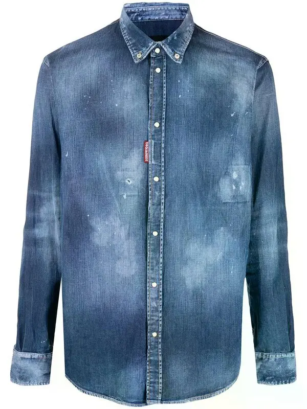 Dsquared2 Distressed Effect Denim Shirt