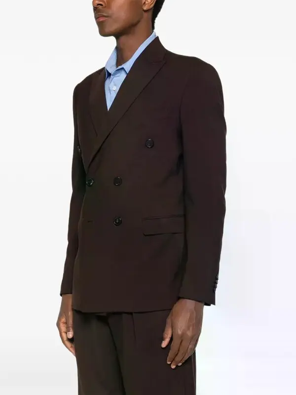 AMARANTO Double-breasted Peak-lapel Blazer
