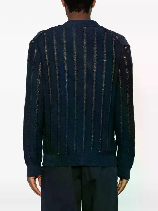 AMARANTO Open-knit Ribbed Cardigan