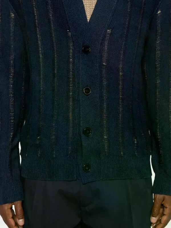 AMARANTO Open-knit Ribbed Cardigan