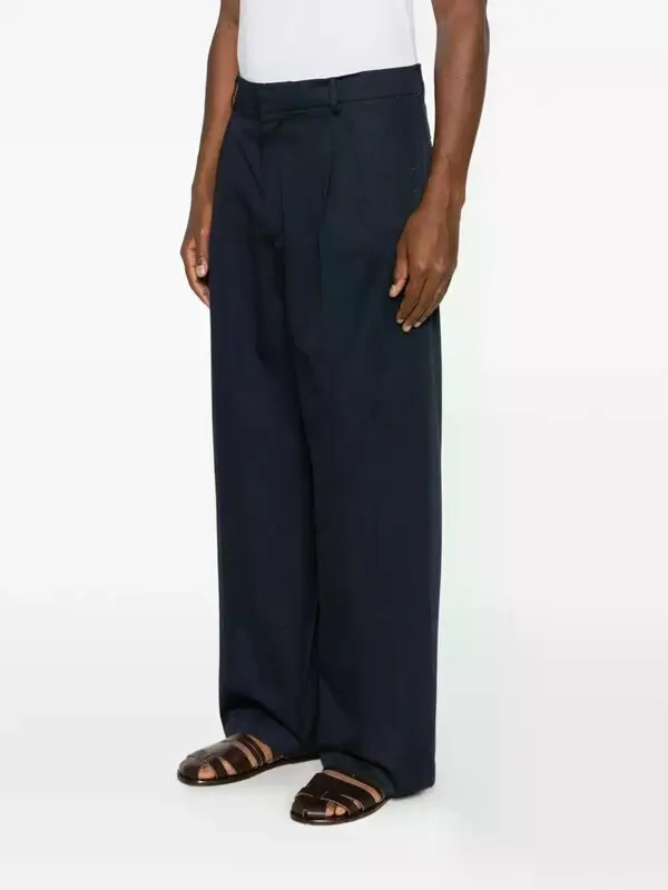 AMARANTO Pleated Straight-leg Trousers