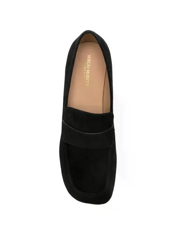 SERGIO MORETTI FIRENZE Suede Block Heel Pumps