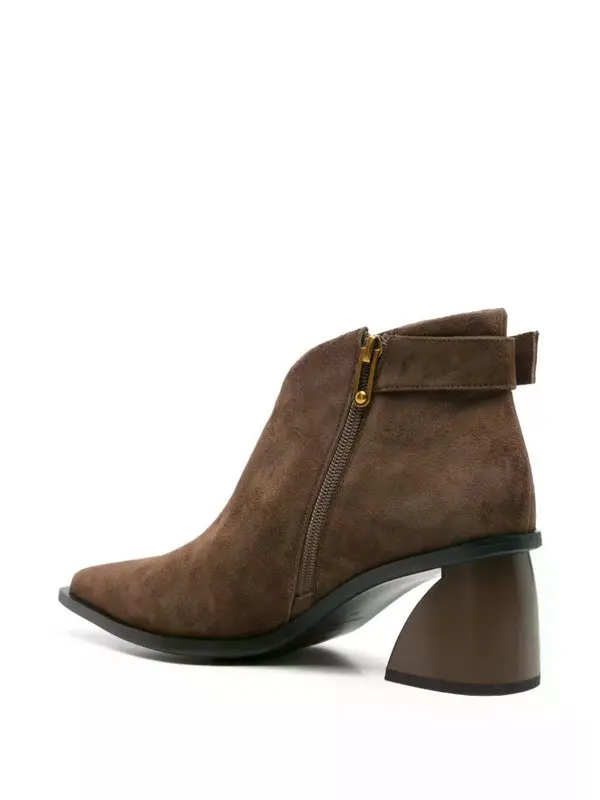 SERGIO MORETTI FIRENZE Sculptural-heel Suede Ankle Boots
