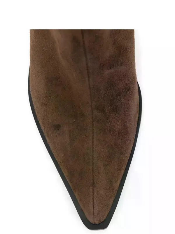 SERGIO MORETTI FIRENZE Sculptural-heel Suede Ankle Boots