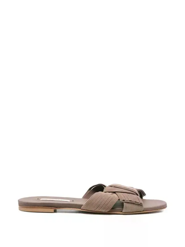 Casadei Fringed Knotted Sandals