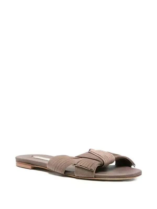 Casadei Fringed Knotted Sandals