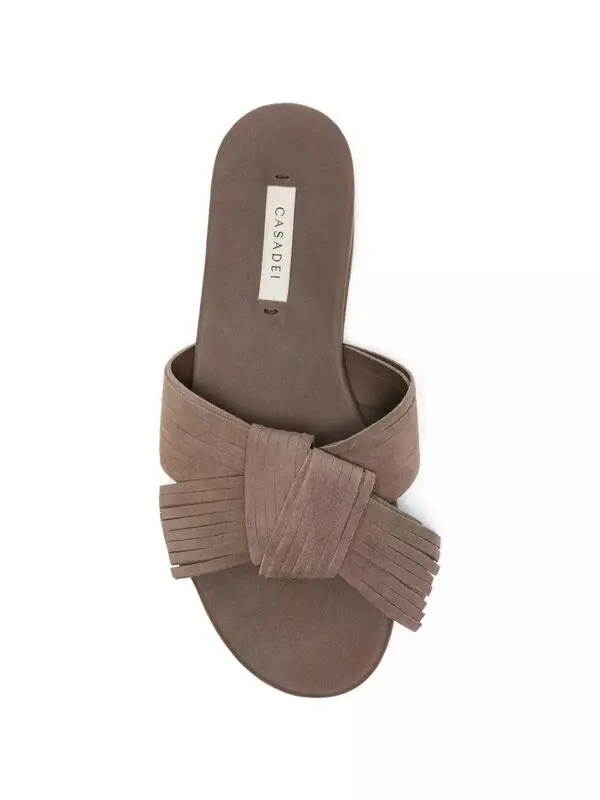 Casadei Fringed Knotted Sandals
