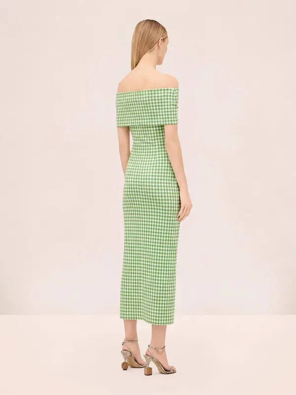 Alexis Costella Off The Shoulder Midi Dress